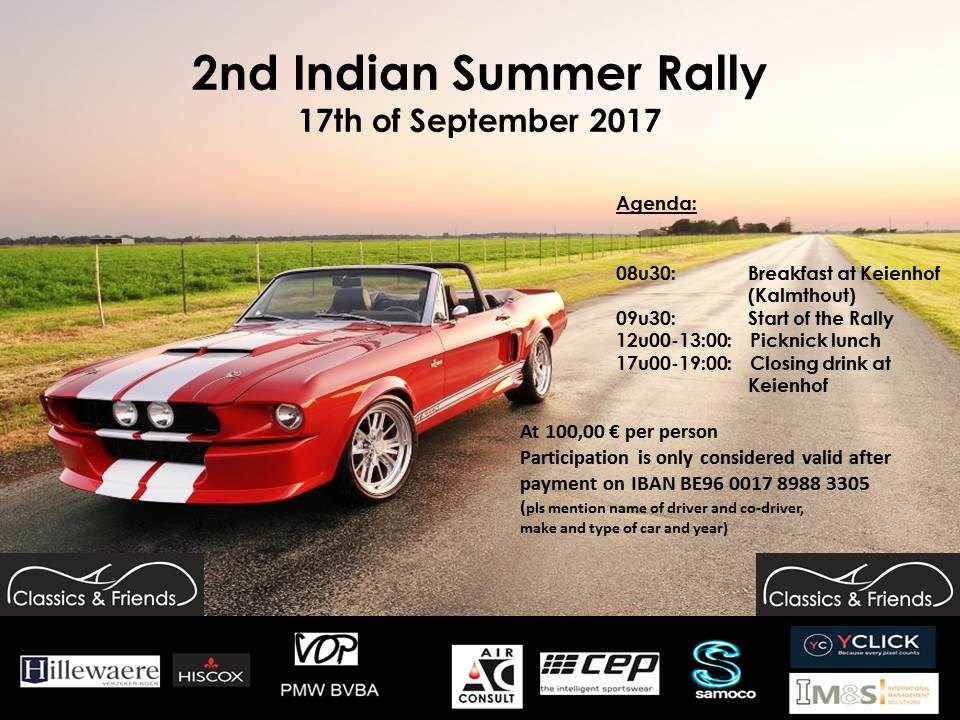2nd Indian Summer Rally - Classics & Friends (Kalmthout) | Classic Car ...