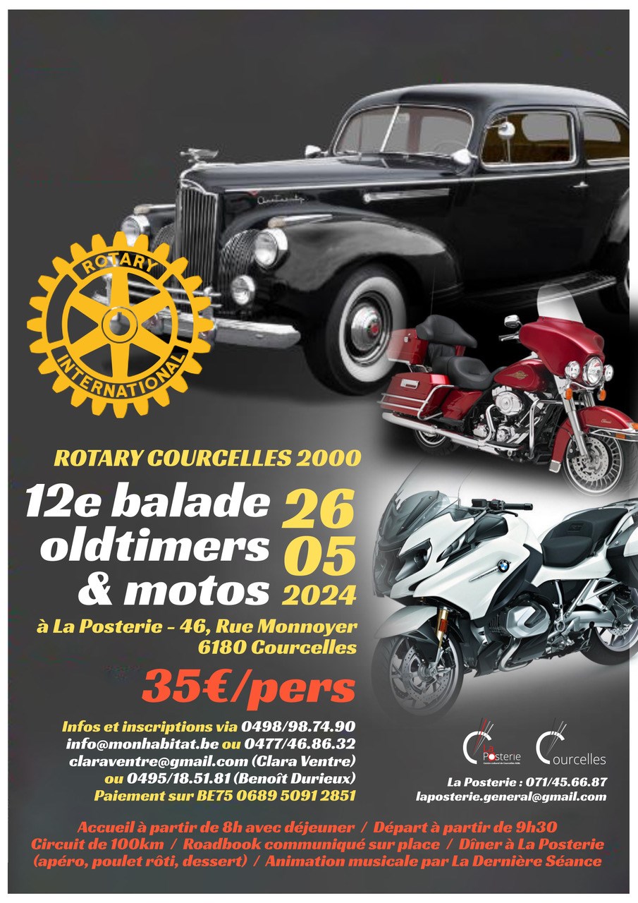 12ème Balade Oldtimers et Motos Rotary Courcelles 2000 | Classic Car Passion