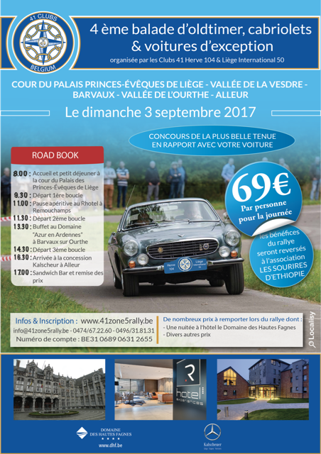 4° Rallye-balade des Clubs 41 Liège International et Herve 104 ...
