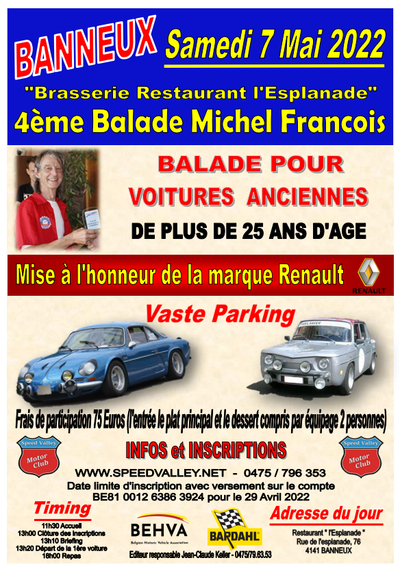 4ème Balade Michel Francois | Classic Car Passion